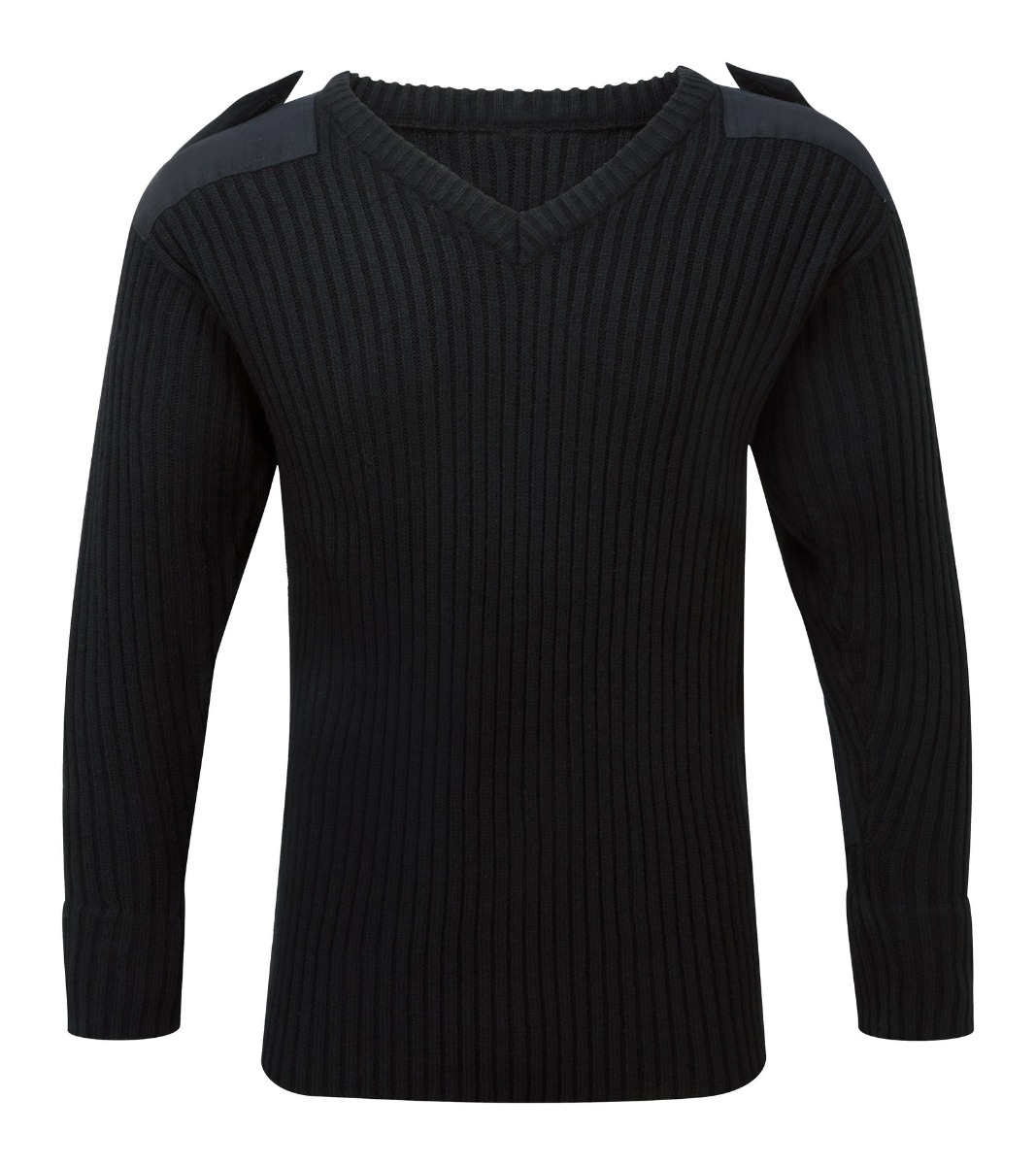 Fort Workwear V-Neck Combat Jumper - Black