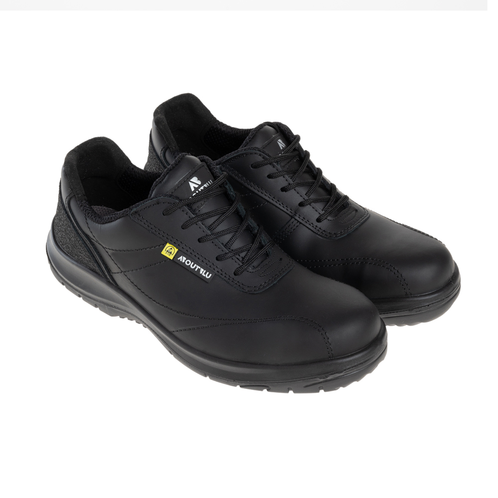 Aboutblu Professional T-Light Safety Shoe Trainer - S3 ESD SRC - Black