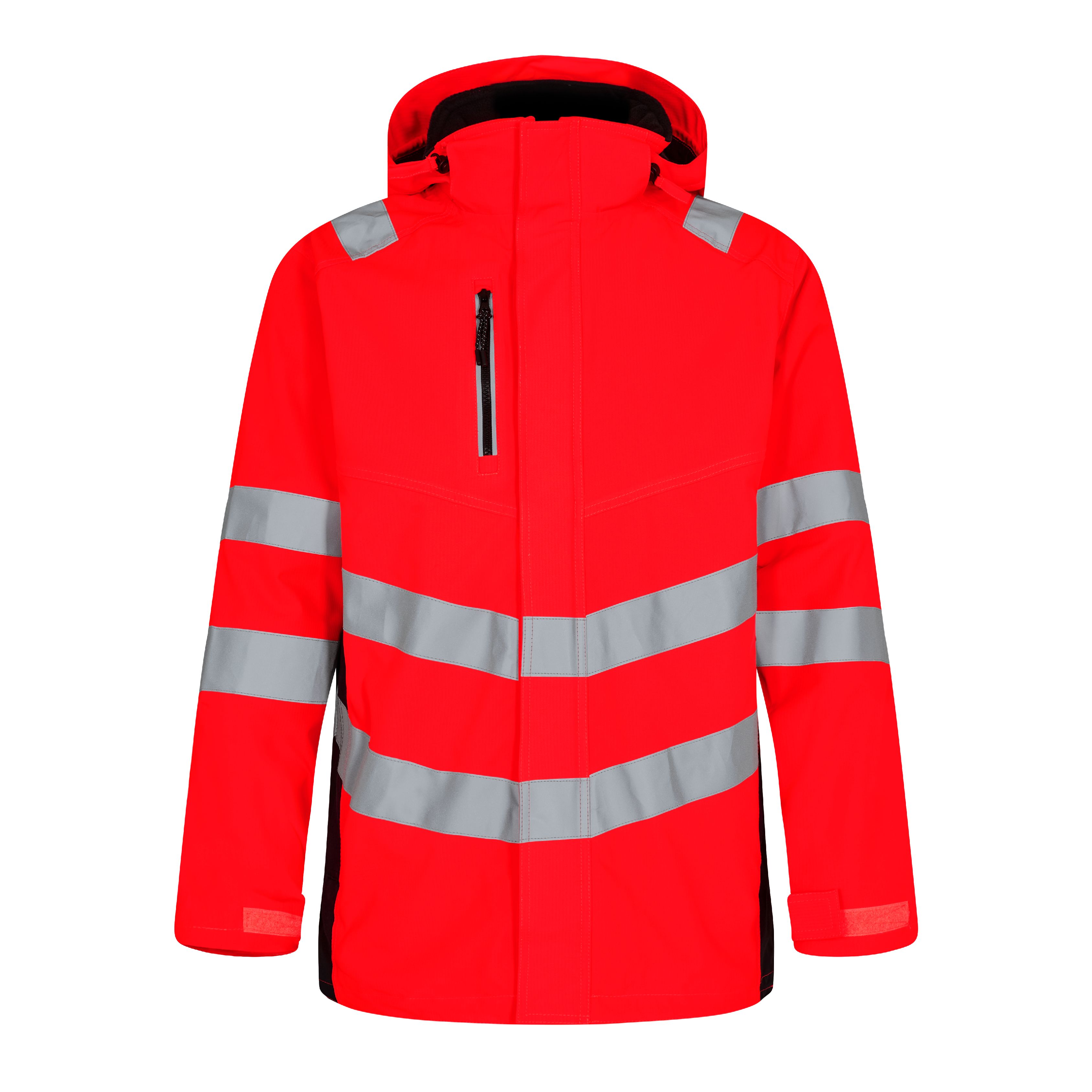 Engel Safety Parka Shell Jacket (1145-930) - Hi-Vis Red/Black