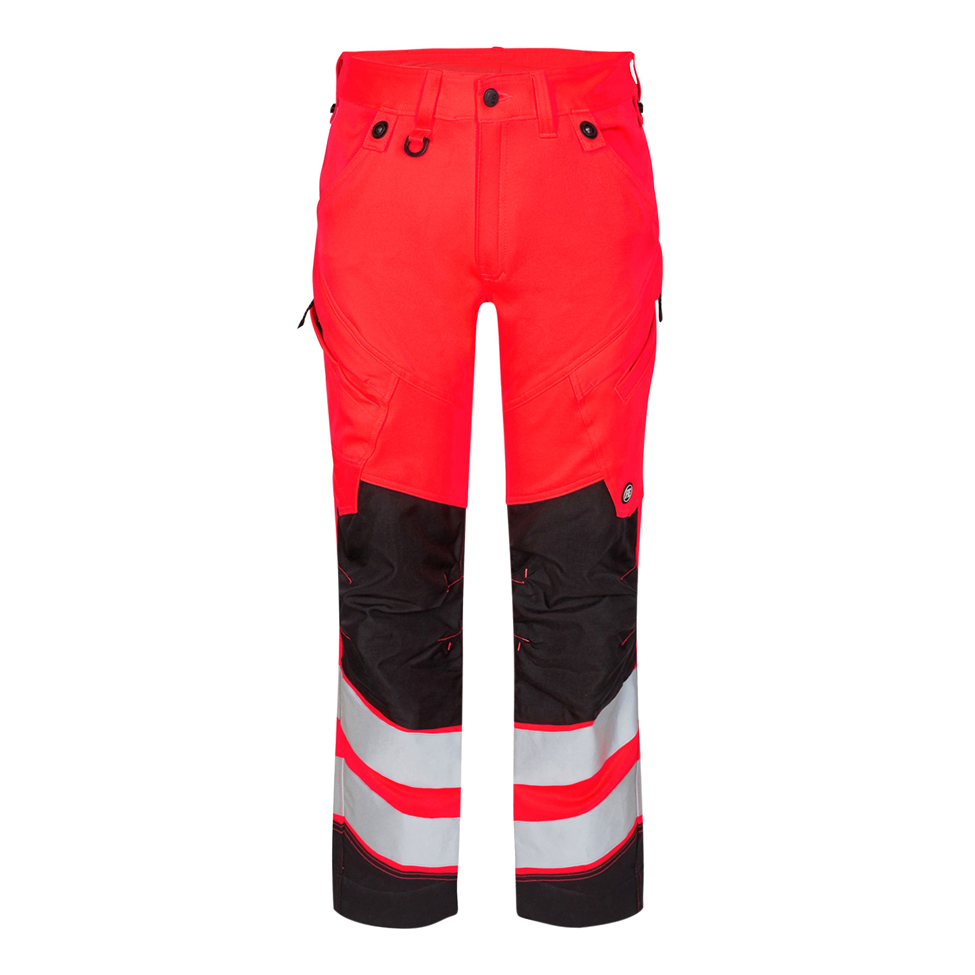Engel Safety Stretch Trousers (2544-314) - Hi-Vis Red/Black
