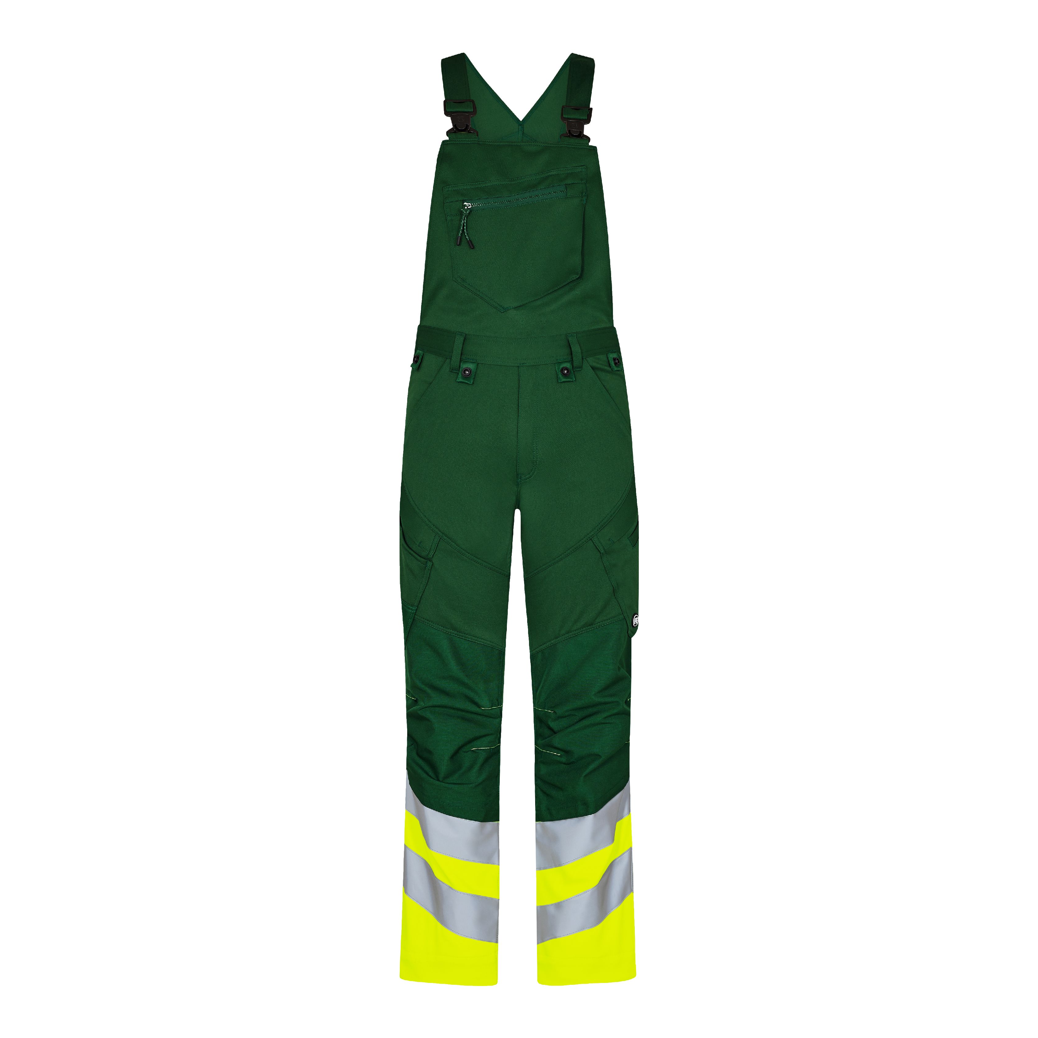 Engel Safety Stretch Overall (3546-314) - Green/Hi-Vis Yellow