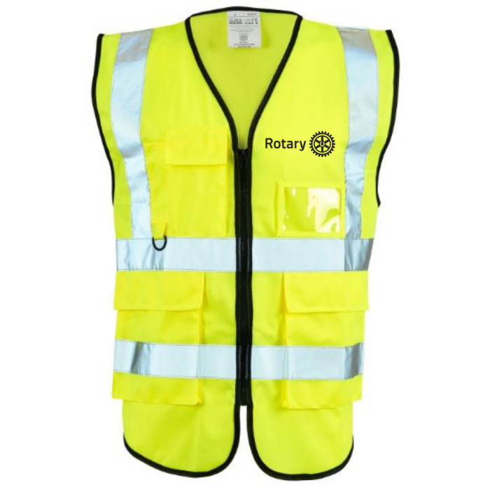 Rotary Hi-Vis Executive Waistcoat with People of Action Logo on Rear ...