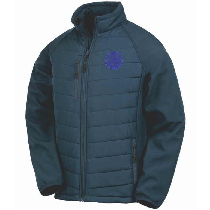 Rotary Wheel Blue - Compass Padded Jacket (Navy/Navy)