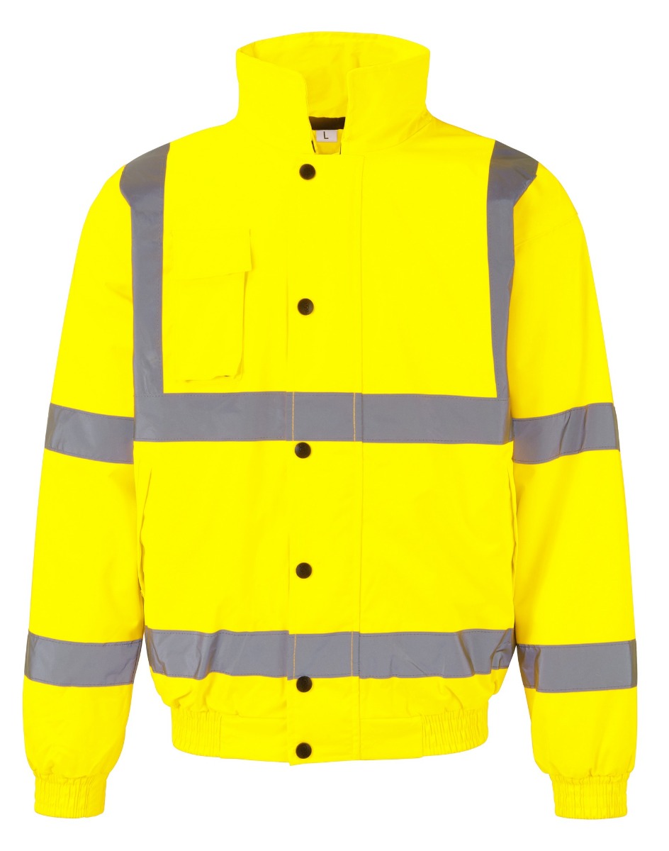 Fort Workwear Hi Vis Bomber Jacket - Waterproof, EN471 Class 3 - Yellow