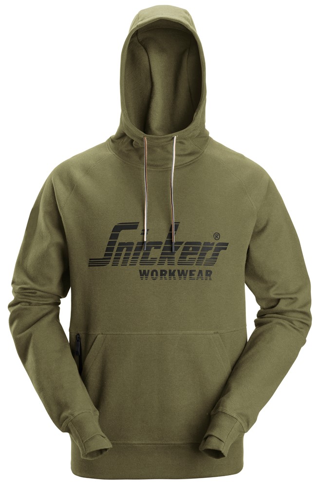 Snickers 2894 Logo Hoodie (Khaki Green)