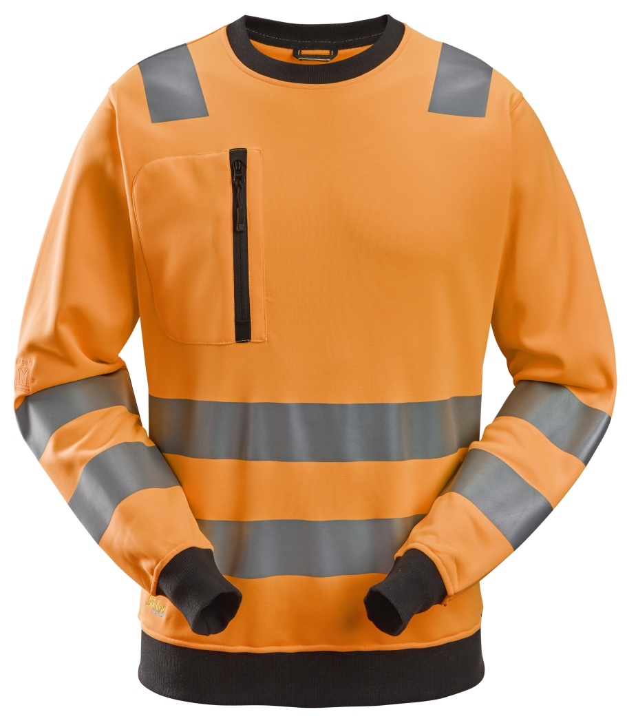 Snickers 8037 High-Vis Class 2/3 Sweatshirt (Hi Vis Orange)